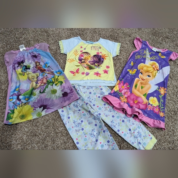 Disney | Pajamas | Disney Fairies Tinkerbell Pajamas Bundle 4t | Poshmark